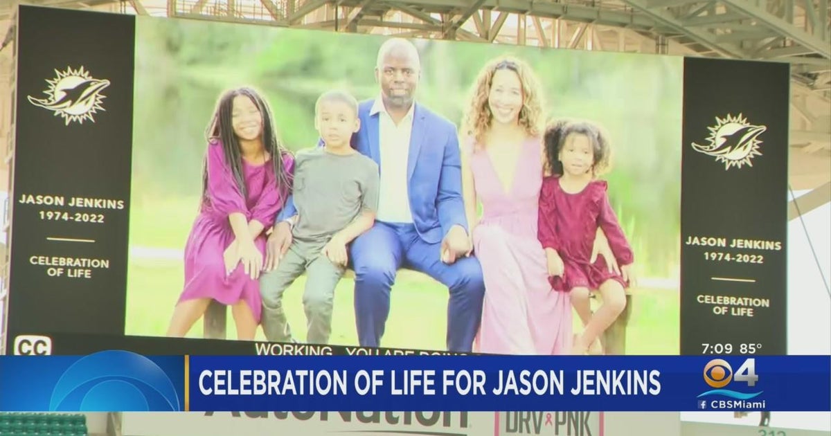 Dolphins hold celebration of life for Jason Jenkins - CBS Miami