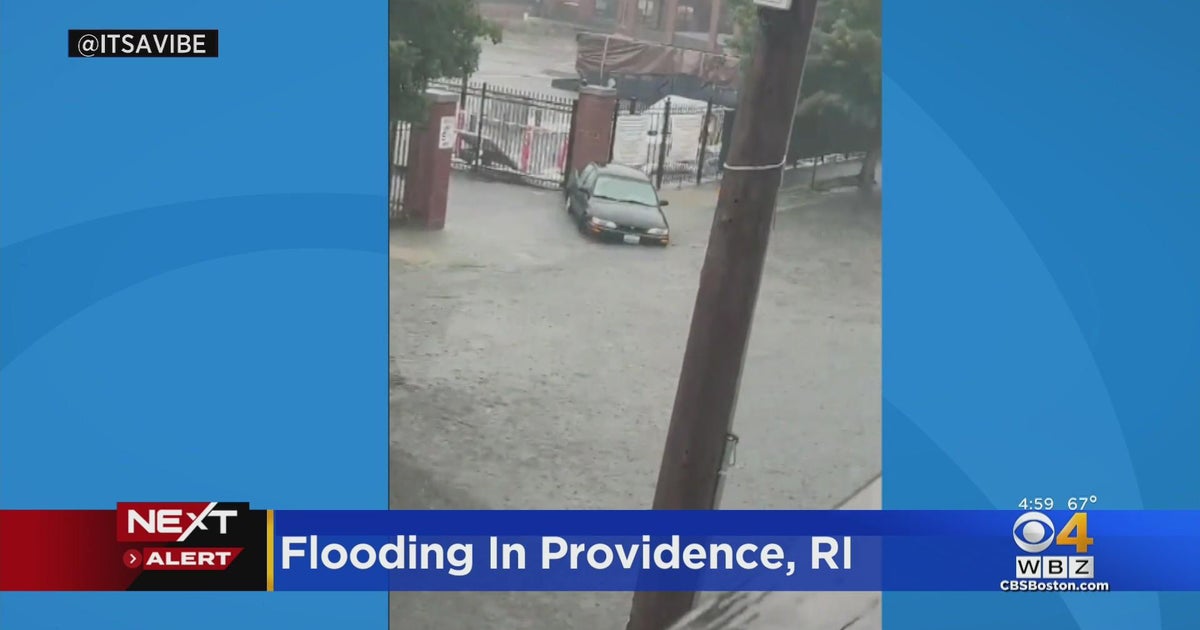Flooding shuts down roads in Rhode Island - CBS Boston