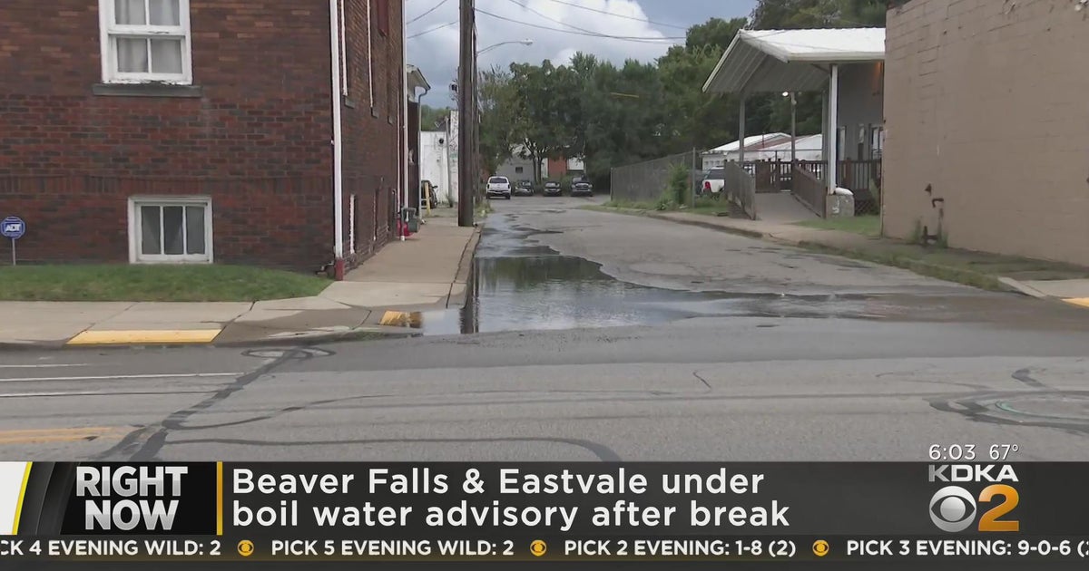 Boil water advisory in effect for Beaver Falls, Eastvale - CBS Pittsburgh