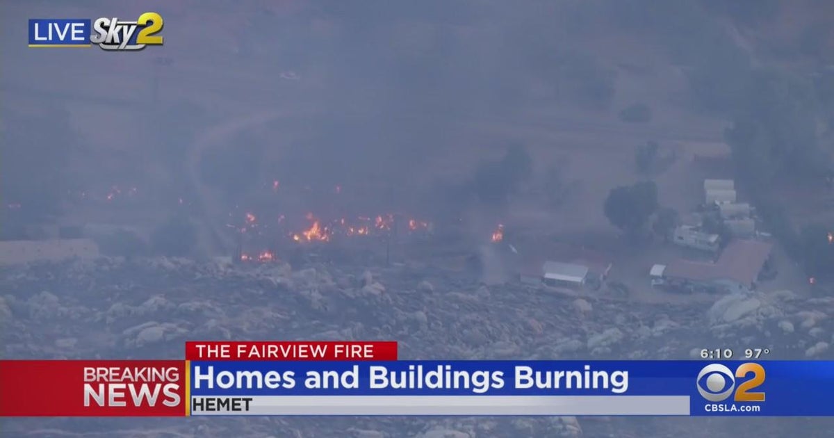 Additional aircraft arriving on scene of Fairview Fire - CBS Los Angeles