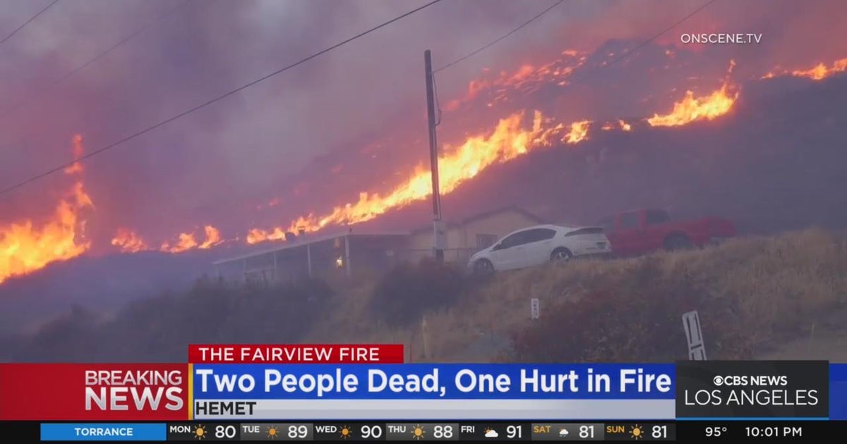 Fairview Fire in Hemet grows to 2,000 acres, 5% contained - CBS Los Angeles