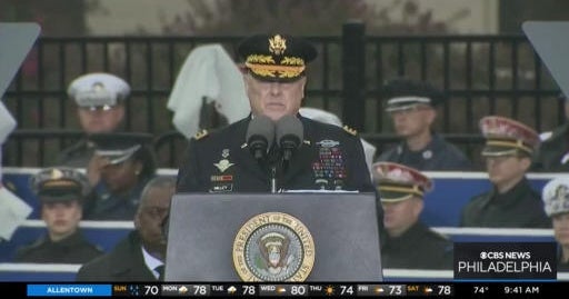General Mark A. Milley gives speech at Pentagon's 9/11 memorial service ...
