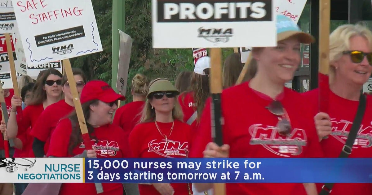 3-day Minnesota nurses strike set to begin Monday morning - CBS Minnesota