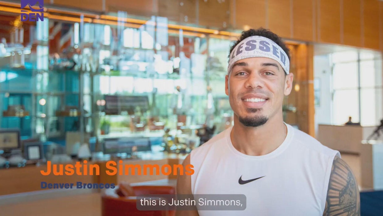 Broncos safety Justin Simmons welcomes passengers to DIA - CBS Colorado