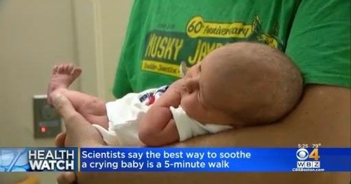 Research shows 5-minute walk is best way to soothe crying babies - CBS ...