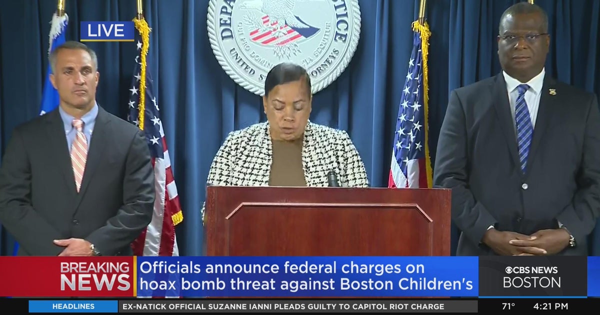 Rollins announces arrest in Children's Hospital bomb threat - CBS Boston