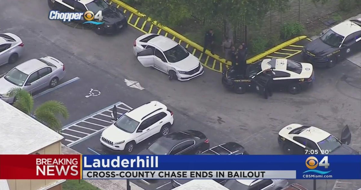 Arrest made after 2-county pursuit ends up in bailout in Lauderhill ...