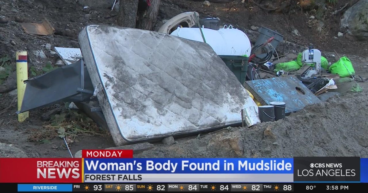 Woman's body found in Forest Falls mudslide - CBS Los Angeles