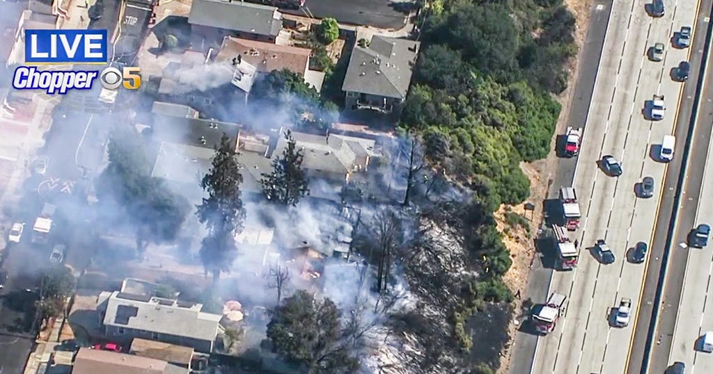 Developing: Fire burns near I-580 in Oakland Hills - CBS San Francisco