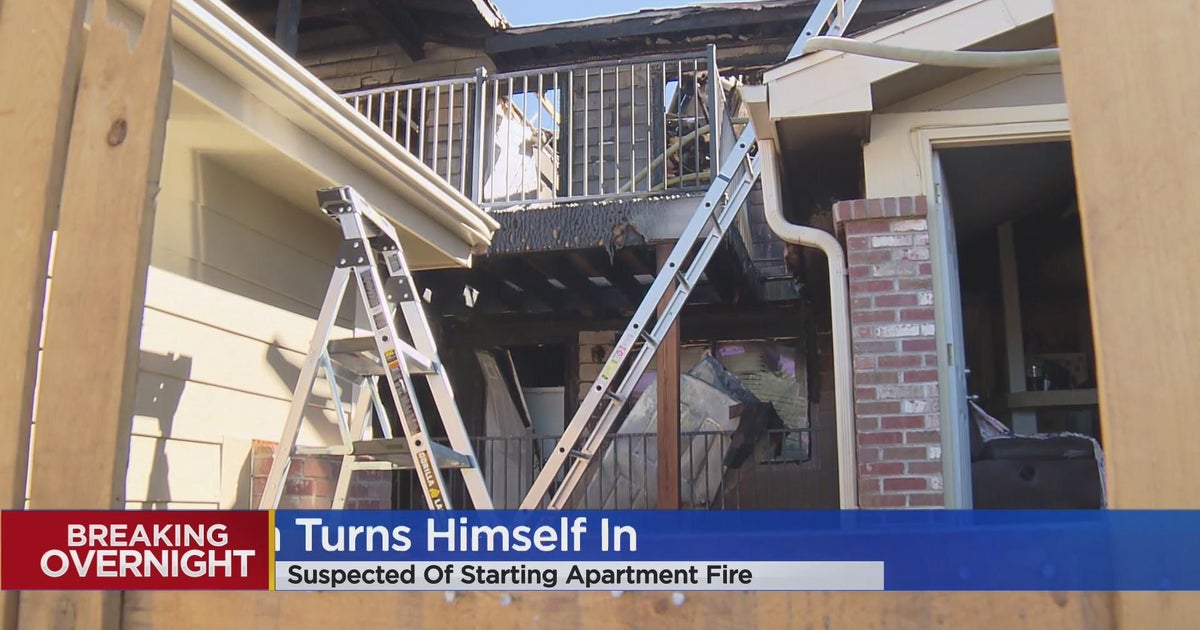 Suspect in townhome fire turns himself into police - CBS Colorado