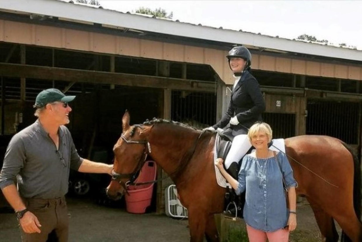 Riding student Lauren Kanarek is shot by her Olympian trainer Michael ...