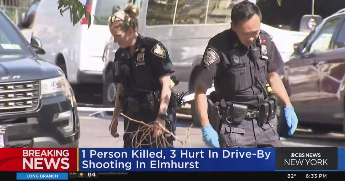 NYPD: 1 dead, 3 wounded in drive-by shooting in Elmhurst - CBS New York