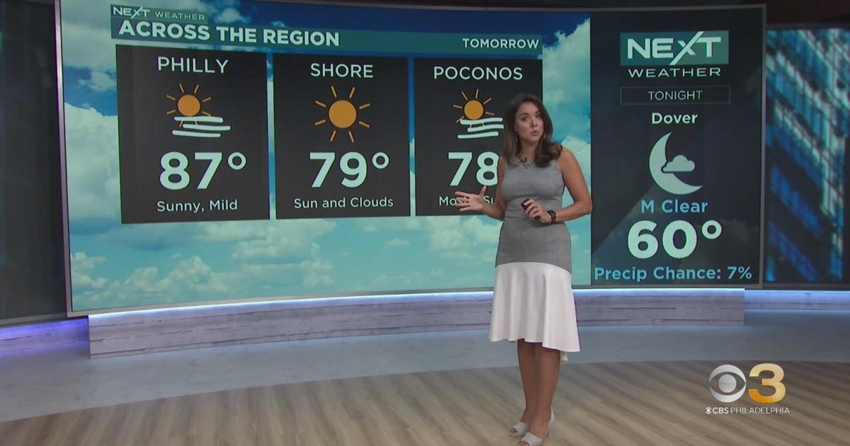 NEXT weather: Sunny, mild Wednesday - CBS Philadelphia
