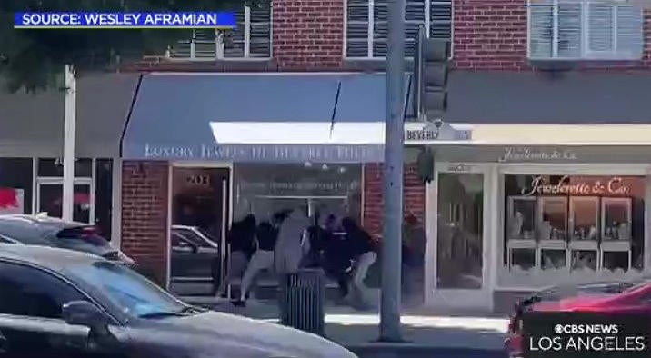 4 arrested in smash-and-grab robbery at Beverly Hills jewelry store - CBS Los Angeles