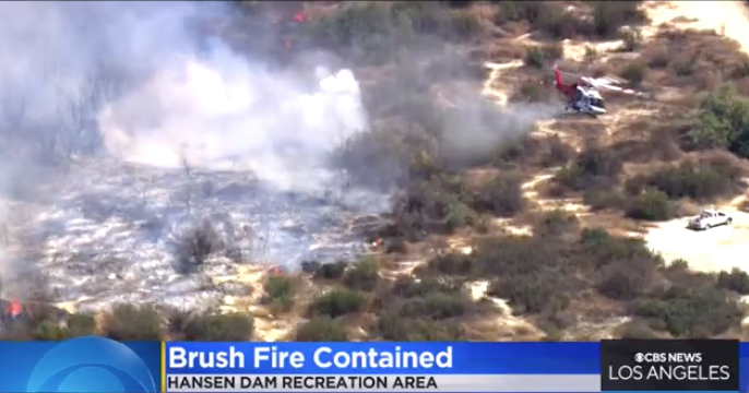 Firefighters contain brush fire near Hansen Dam - CBS Los Angeles