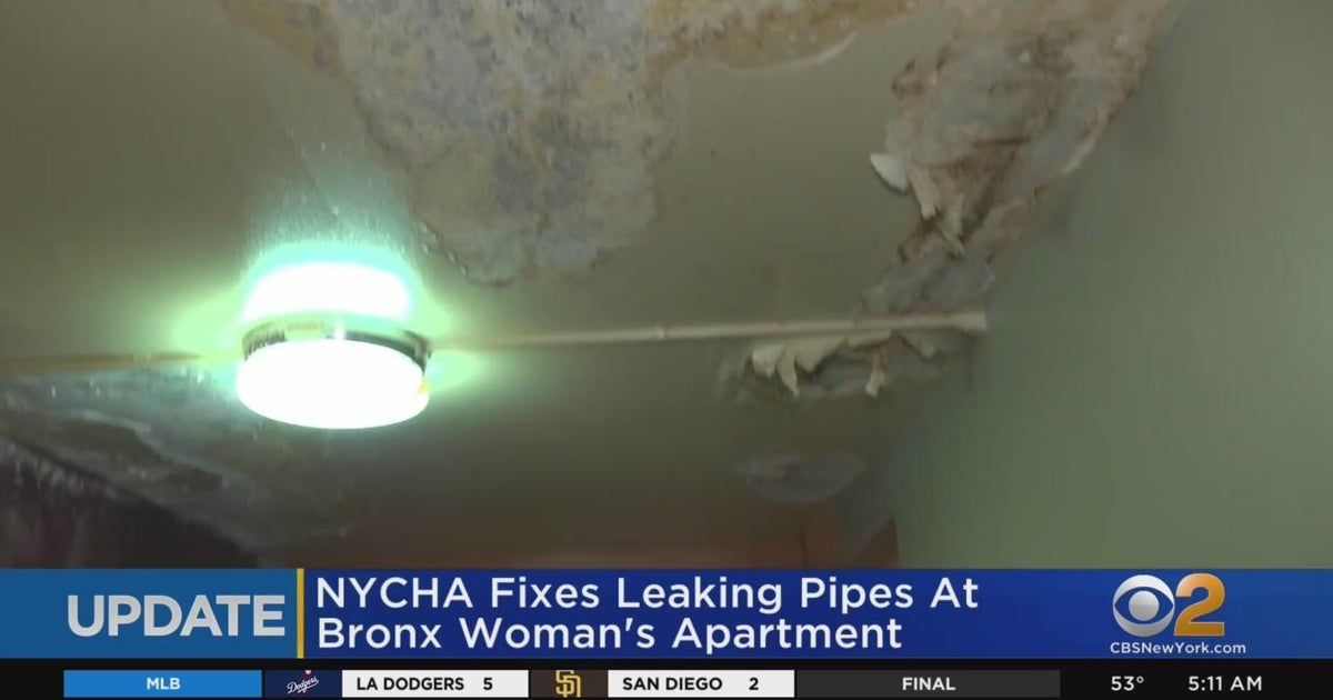 NYCHA repairs Bronx woman's leaking pipes - CBS New York NYCHA repairs Bronx woman's leaking pipes - CBS New York