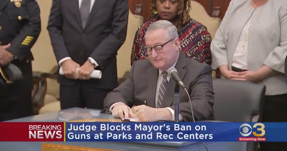 Judge blocks Mayor Kenney's ban on guns at Parks & Rec centers - CBS ...