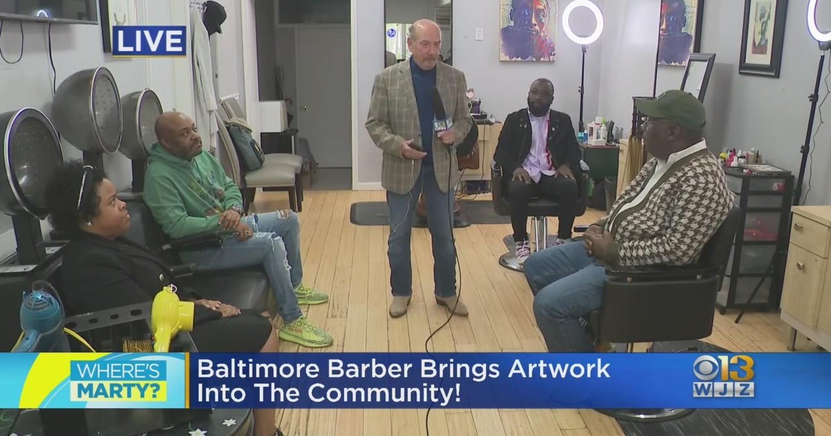 Where's Marty? With a Baltimore barber bringing art to his community ...
