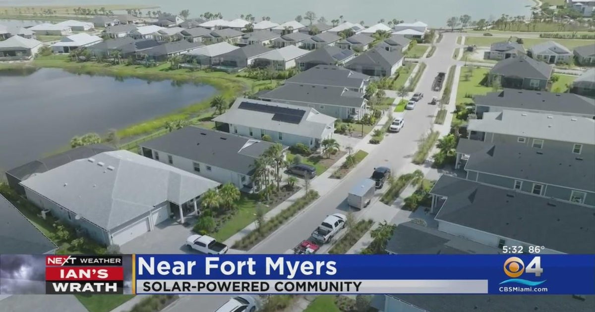 Solar-powered enclave never lost power - CBS Miami