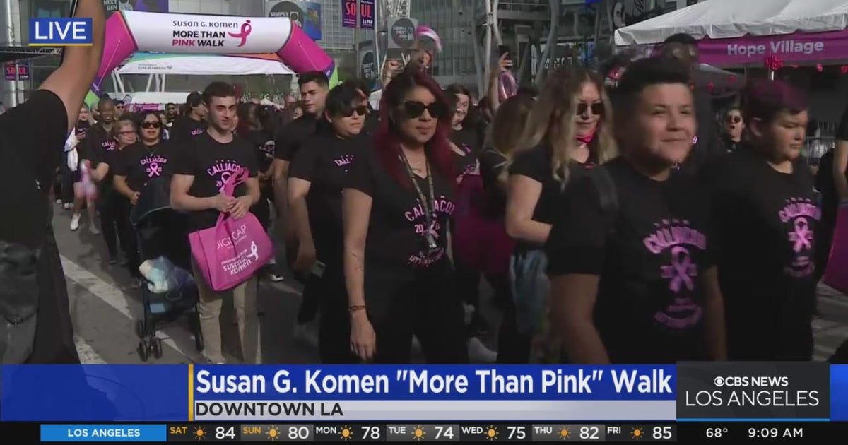 Thousands walk in DTLA for breast cancer awareness month - CBS Los Angeles