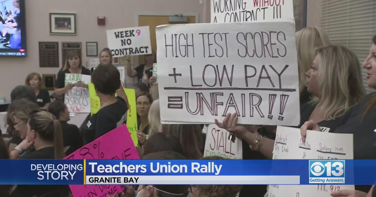Granite Bay area teachers union rallies ahead of school board meeting ...