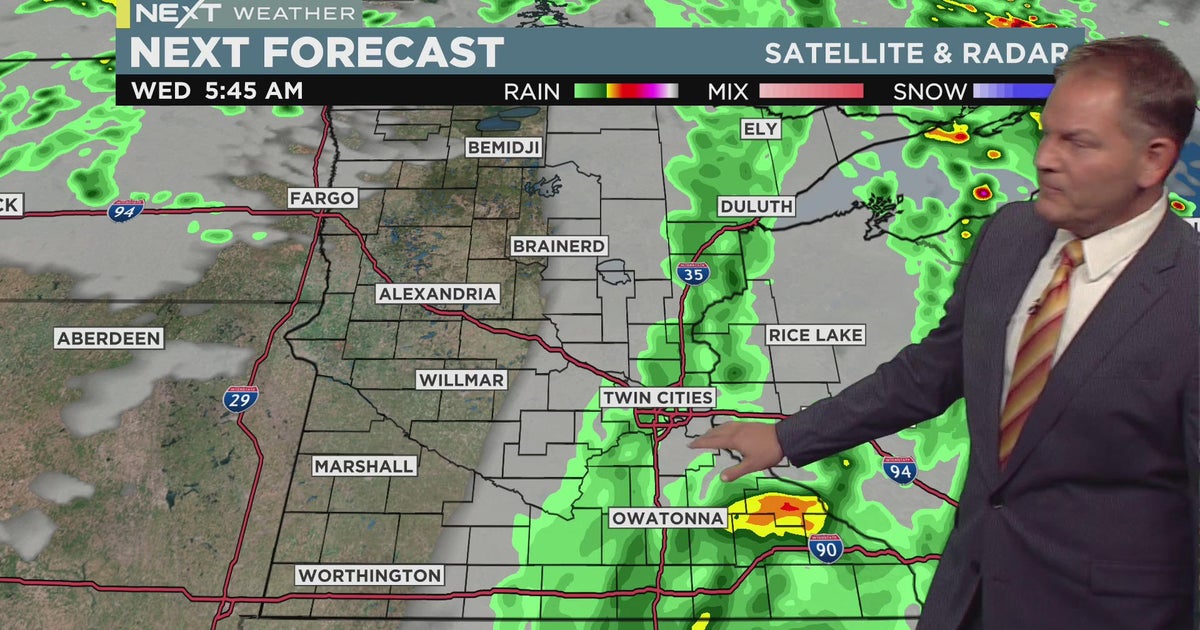NEXT Weather: Temps drop, scattered showers for Wednesday - CBS Minnesota