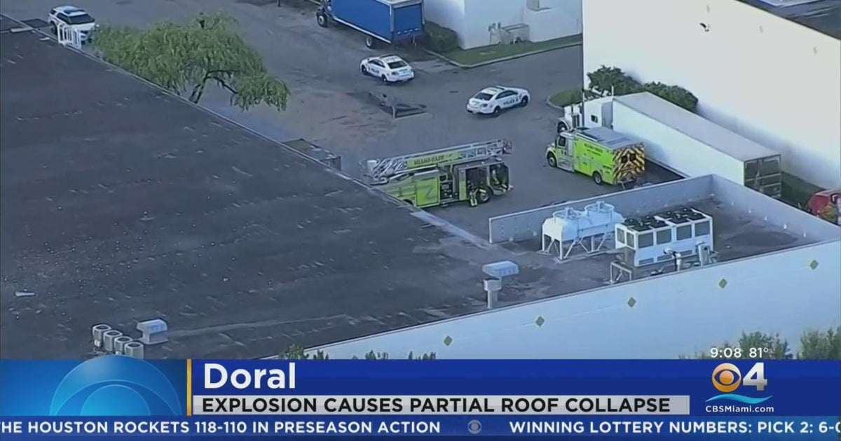 Diesel tank explosion at Doral warehouse - CBS Miami