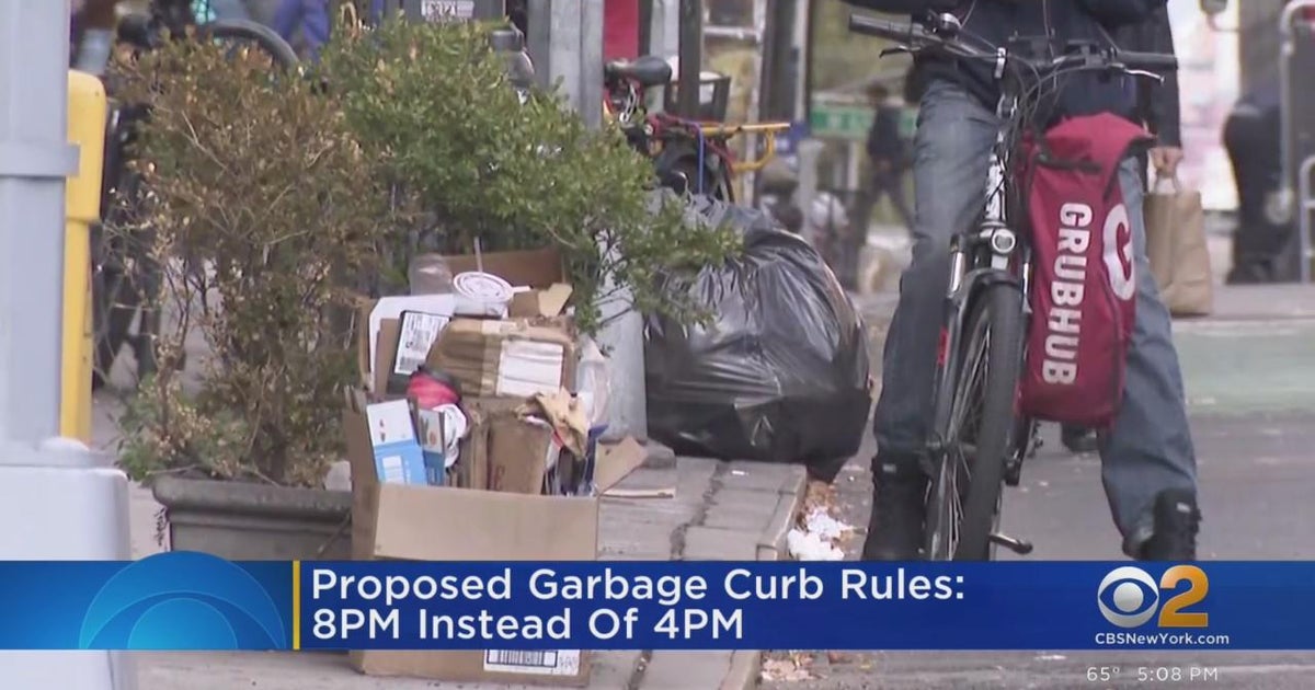 Adams planning to ask New Yorkers to take trash out later - CBS New York