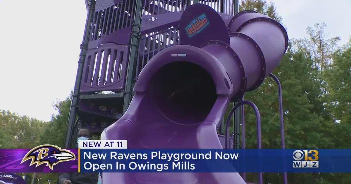 Ravens-themed playground debuts at Owings Mills - CBS Baltimore