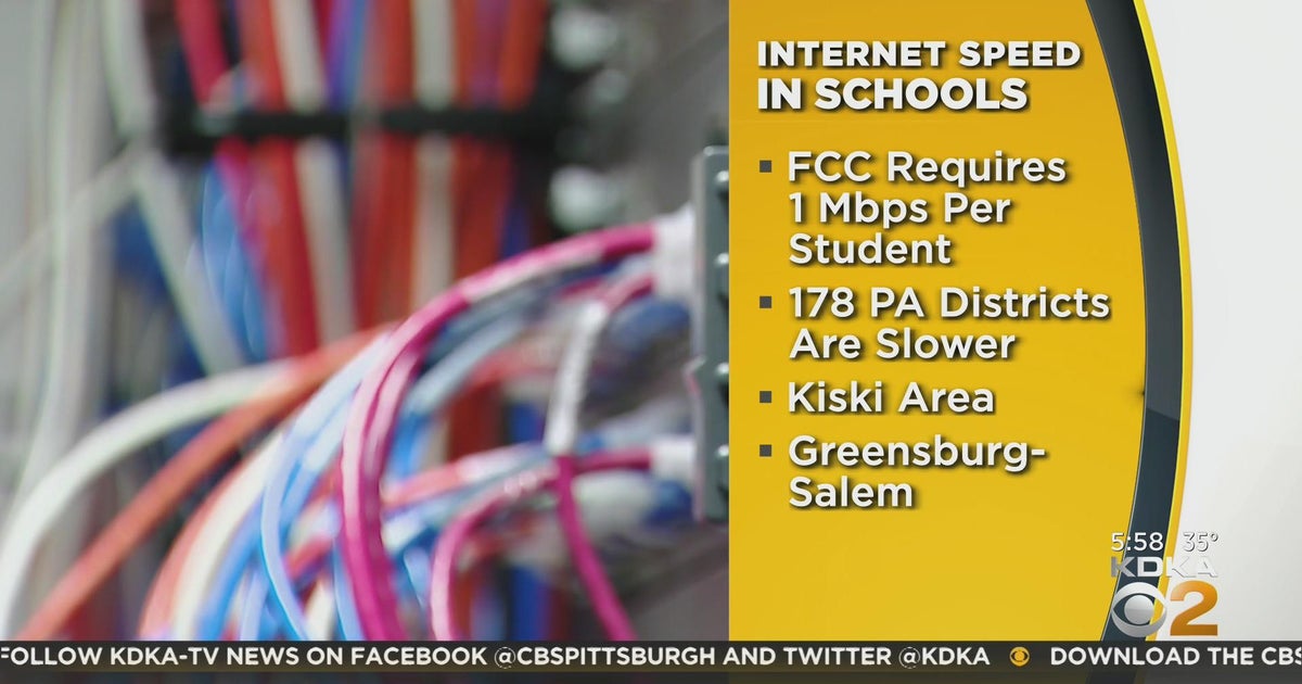 Two local schools lag behind in internet speeds - CBS Pittsburgh