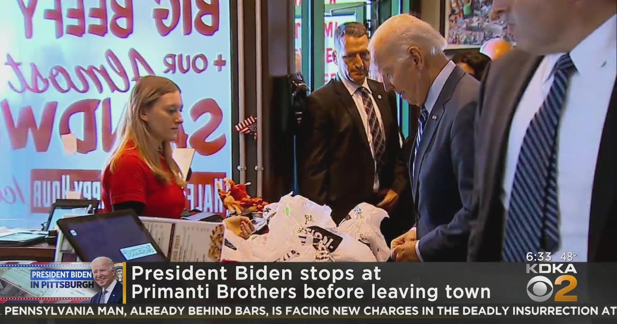 Biden stops at Primanti Brothers before leaving town - CBS Pittsburgh