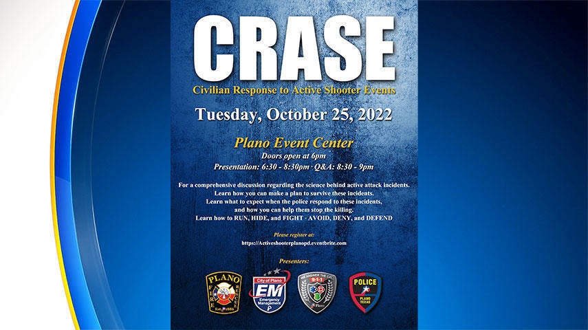 Plano police to host active shooter response training class - CBS Texas