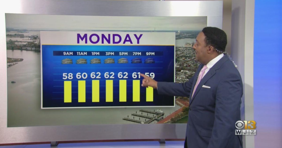 Meteorologist Tim Williams has your Monday morning weather - CBS Baltimore