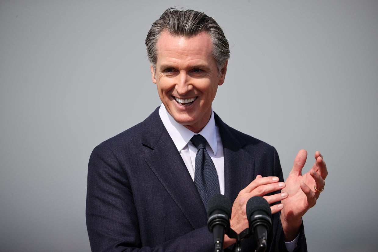 Newsom vows to finish four-year term if reelected governor - CBS Los ...