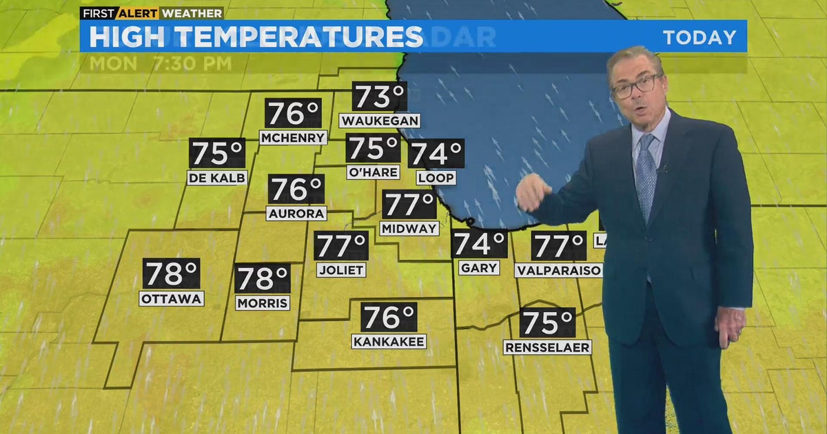 Chicago First Alert Weather: Cloudy day Monday; cold front ahead - CBS ...