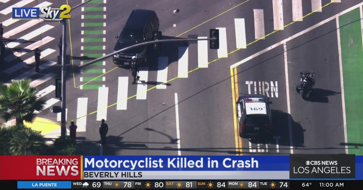 Motorcyclist killed in Beverly Hills crash with SUV - CBS Los Angeles Motorcyclist killed in Beverly Hills crash with SUV - CBS Los Angeles