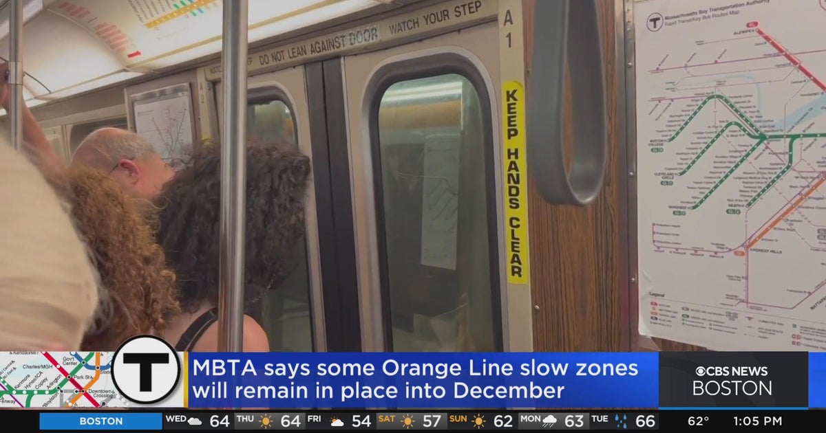 MBTA says some Orange Line slow zones will continue into December - CBS ...