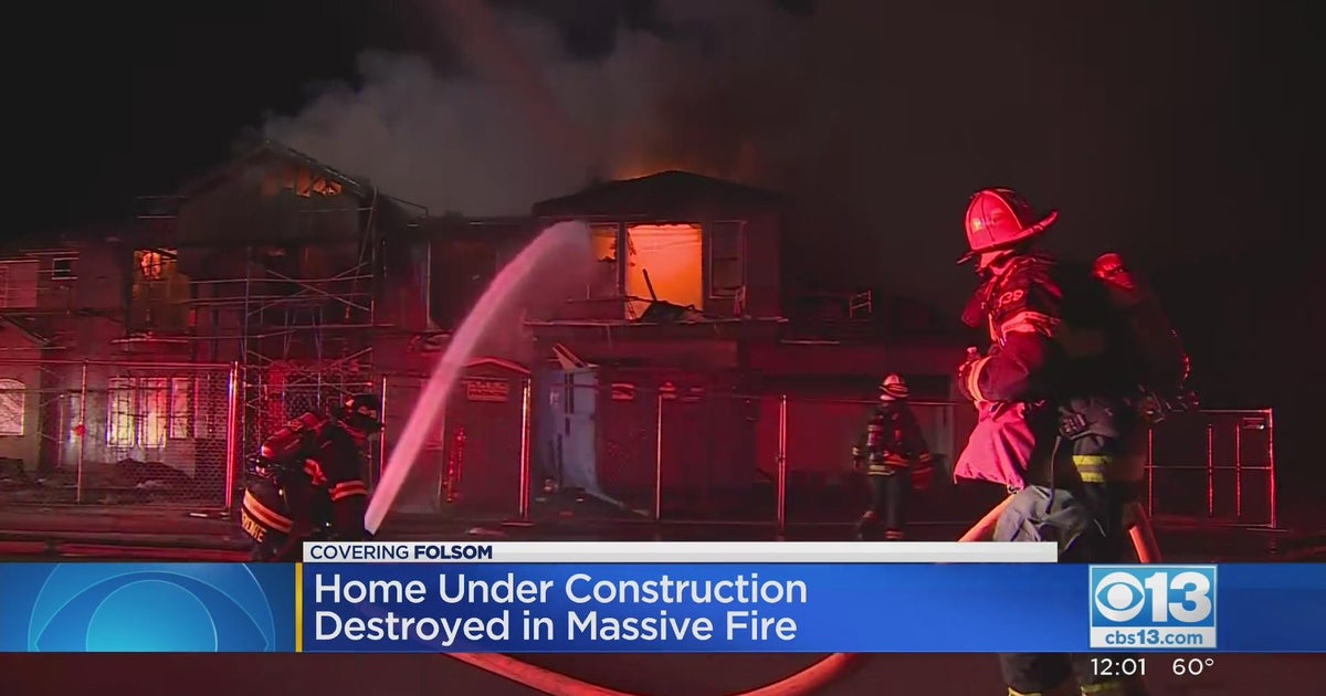 Folsom home being built destroyed in large fire - CBS Sacramento