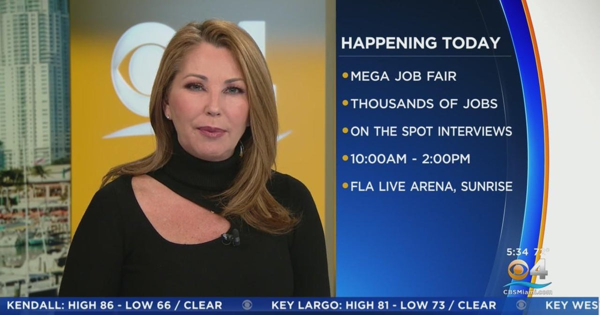 Mega-job fair Thursday at FLA Live Arena in Sunrise - CBS Miami