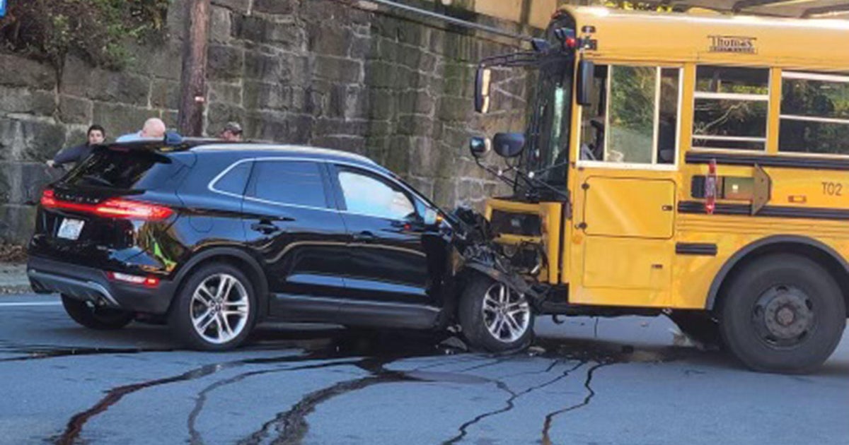 School bus involved in head-on crash with SUV in Blackstone - CBS Boston