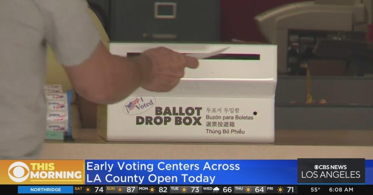 Voting centers open early throughout Los Angeles, Orange Counties - CBS ...