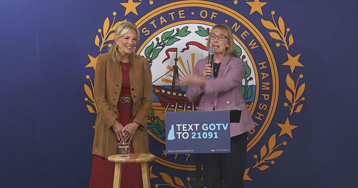 First Lady Jill Biden visits NH to support Sen. Maggie Hassan - CBS Boston
