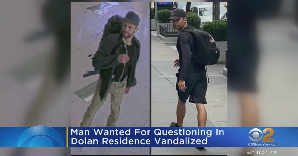 Man wanted for questioning after Dolan residence vandalized - CBS New York