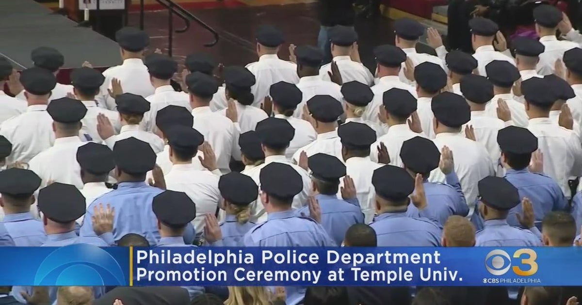Philadelphia PD holds promotion ceremony at Temple University - CBS ...