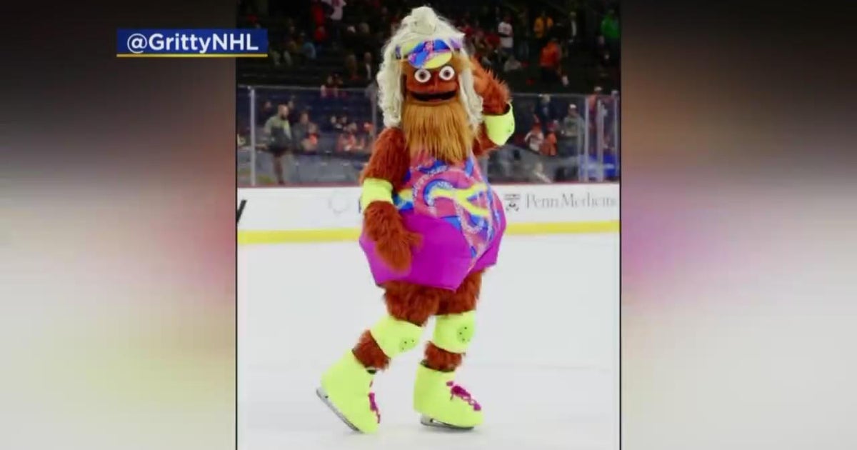 Gritty dresses up as a Barbie for Halloween - CBS Philadelphia