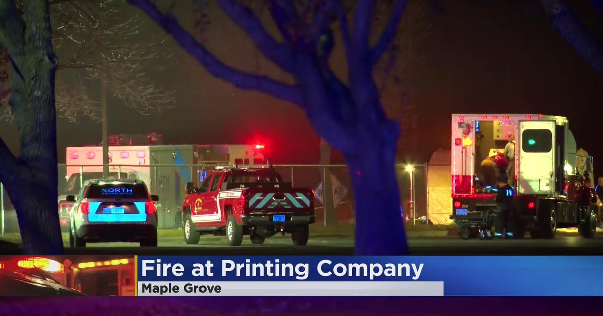 3-alarm fire at Maple Grove printing press - CBS Minnesota