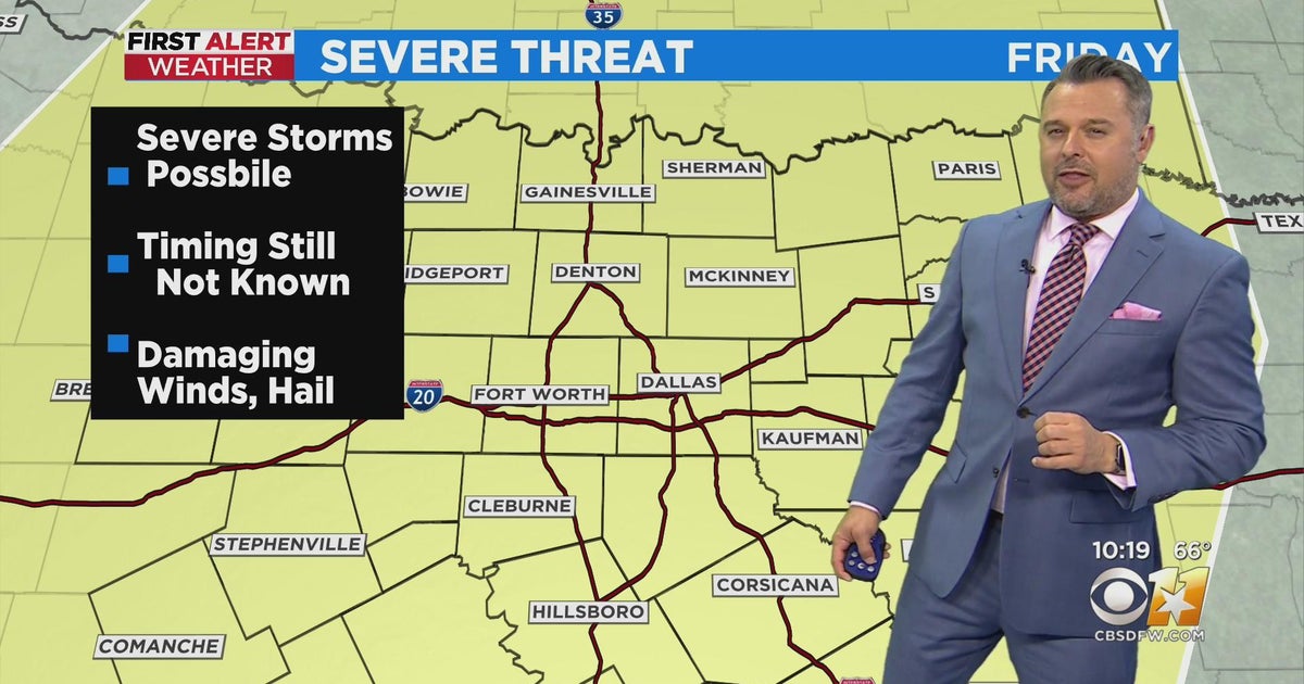 Severe storms possible on Friday - CBS Texas