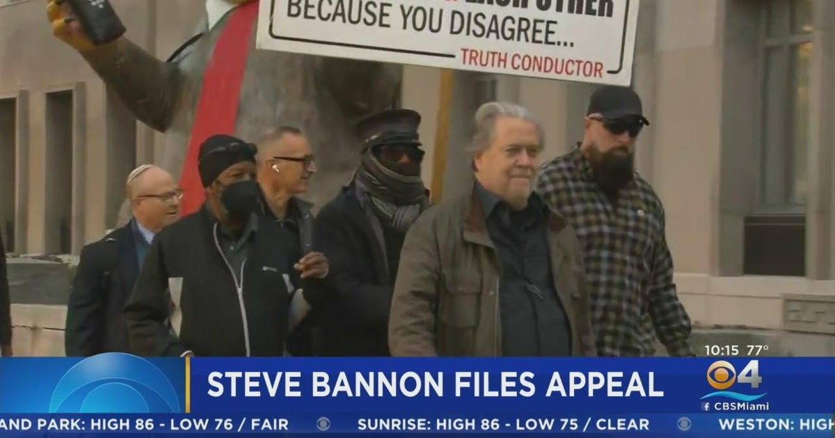 Steve Bannon files appeal - CBS Miami