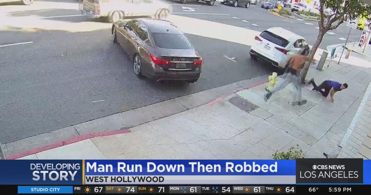 Investigation continues after suspects attempt to rob man, run him over in West Hollywood - CBS ...