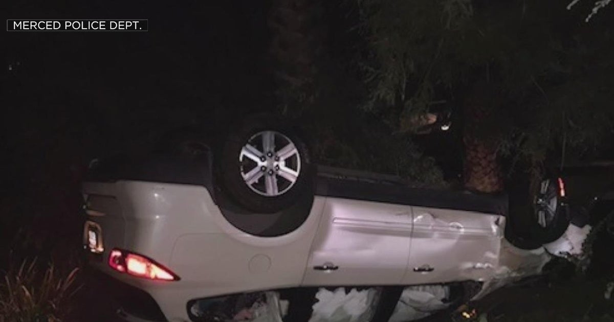 Merced Police: Vehicle flips upside down with child inside, driver ...